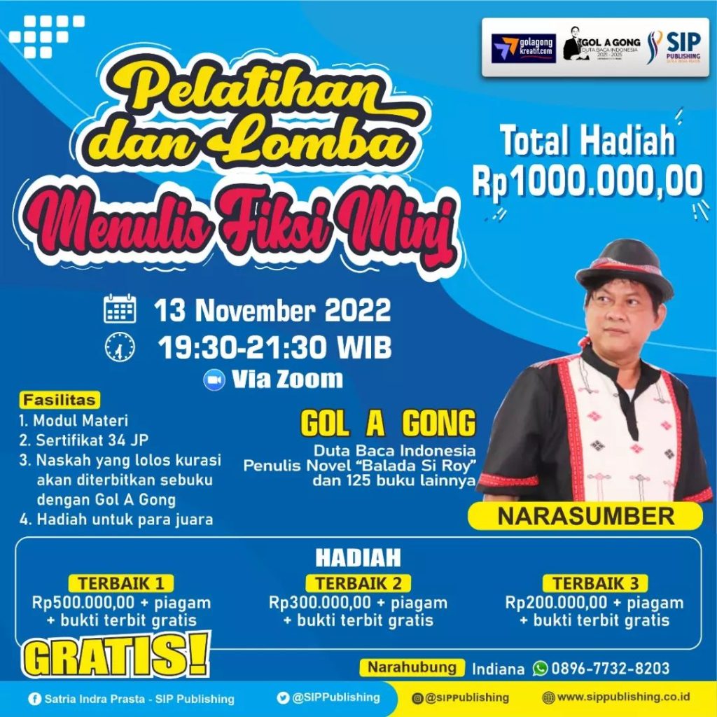 Pelatihan dan Lomba Menulis Fiksi Mini Bersama Duta Baca Indonesia ...