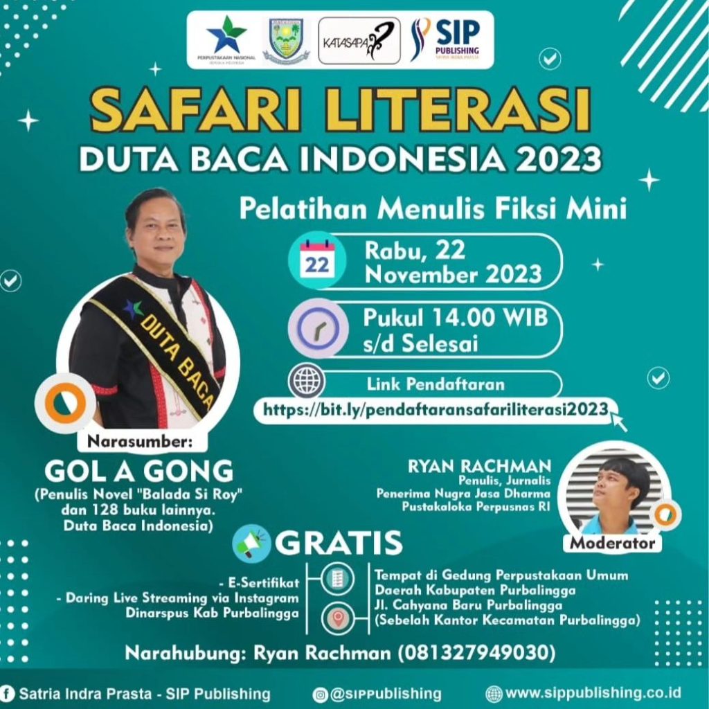 Safari Literasi Duta Baca Indonesia di Purbalingga - SIP Publishing