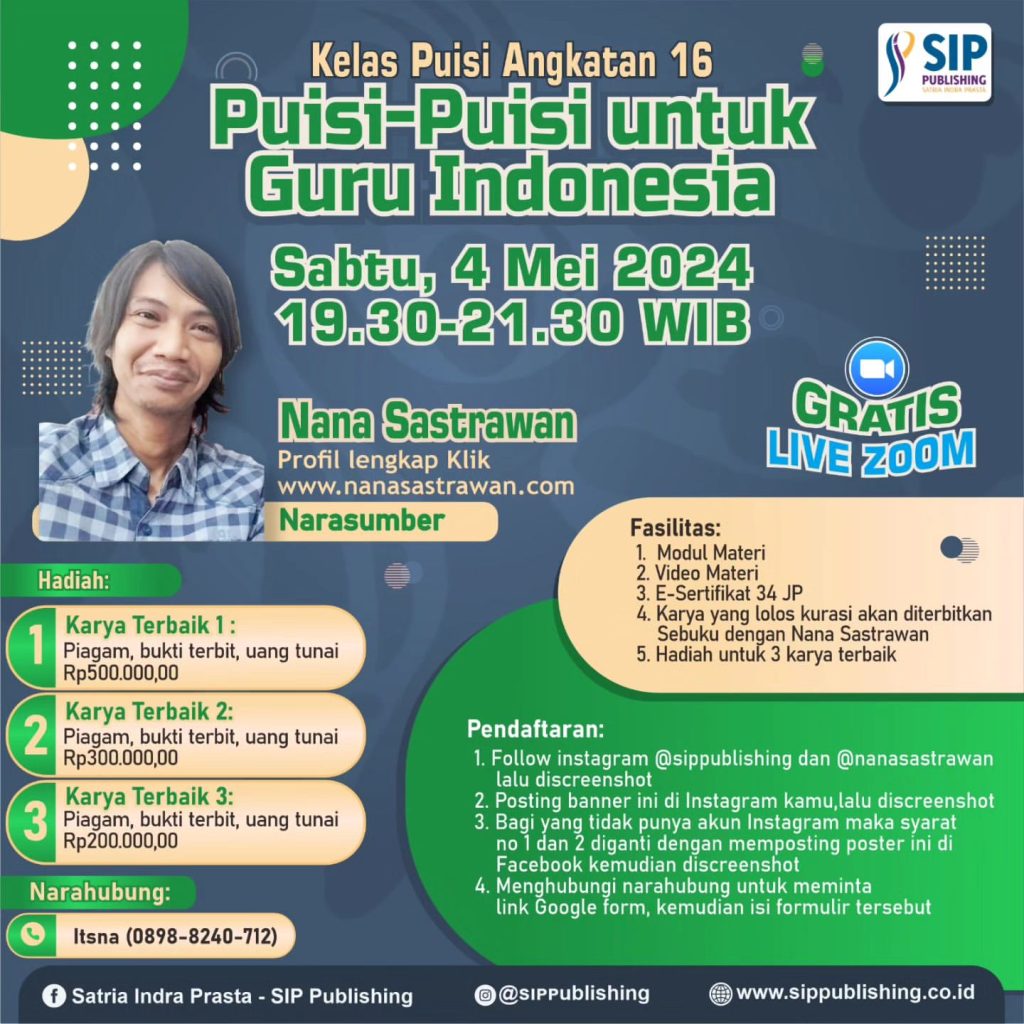 Kelas Menulis Puisi Angkatan 16 Dengan Tema "Puisi-puisi untuk Guru ...