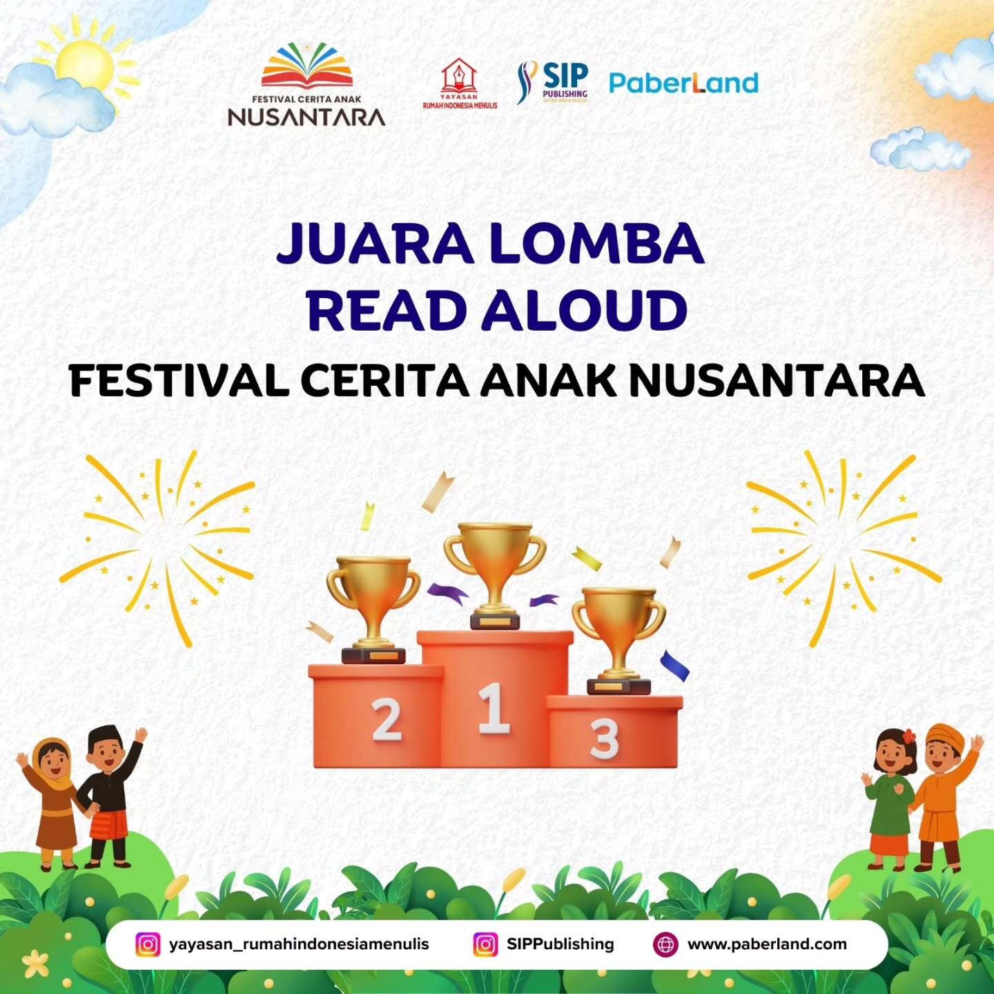 Juara Lomba Read Aloud Festival Cerita Anak Nusantara 2025 - SIP Publishing